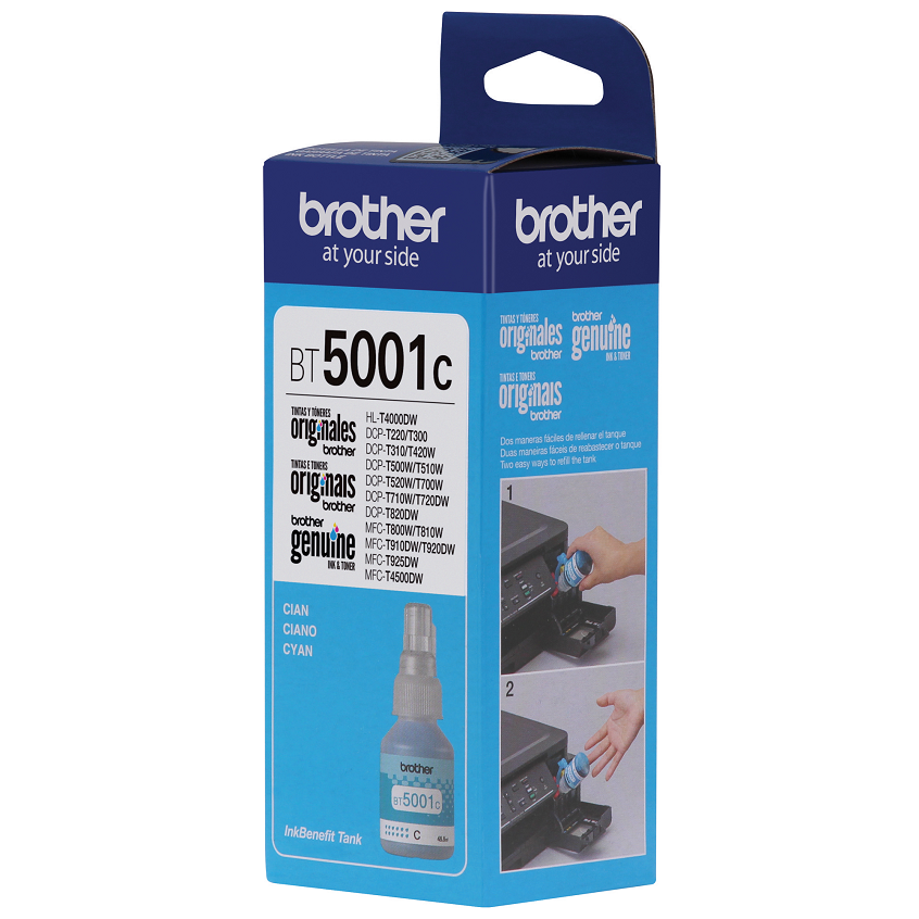 BT5001C | Botella de tinta cian de ultra alto rendimiento | Brother Chile
