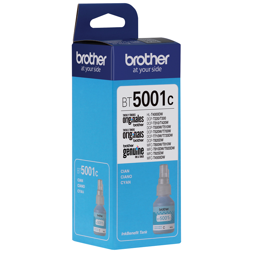 BT5001C | Botella de tinta cian de ultra alto rendimiento | Brother Chile